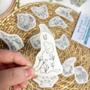 Printable Stick and Stitch Animals Embroidery Designs Floral Animals ...