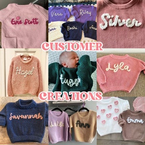 DIY Name Sweater Kit, Embroidery Kit Sweater, Personalized Name Sweater ...