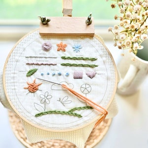 Beginner Embroidery PDF Stitch Sampler-embroidery Pattern for Beginners ...