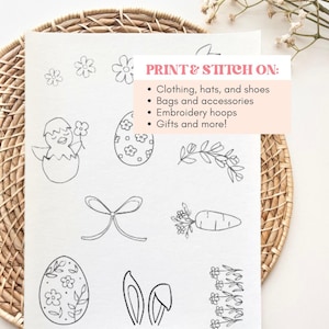Easter Printable Stick and Stitch Embroidery Designs Easter Stick and ...