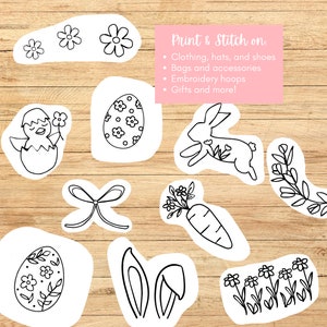 Easter Printable Stick and Stitch Embroidery Designs Easter Stick and ...
