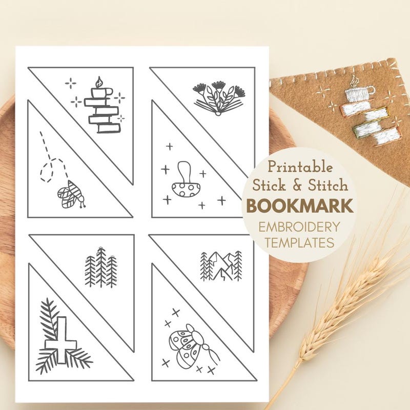 Embroidered Bookmark - Etsy