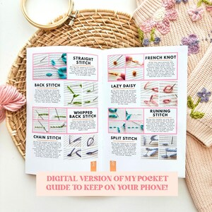 PDF Embroidery Book, Hand Embroidery Stitching Guide, Embroidered ...