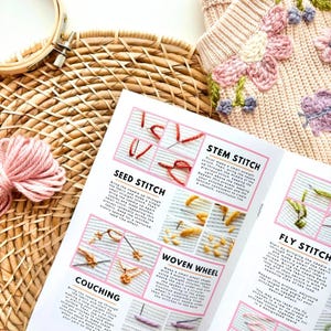 PDF Embroidery Book, Hand Embroidery Stitching Guide, Embroidered ...