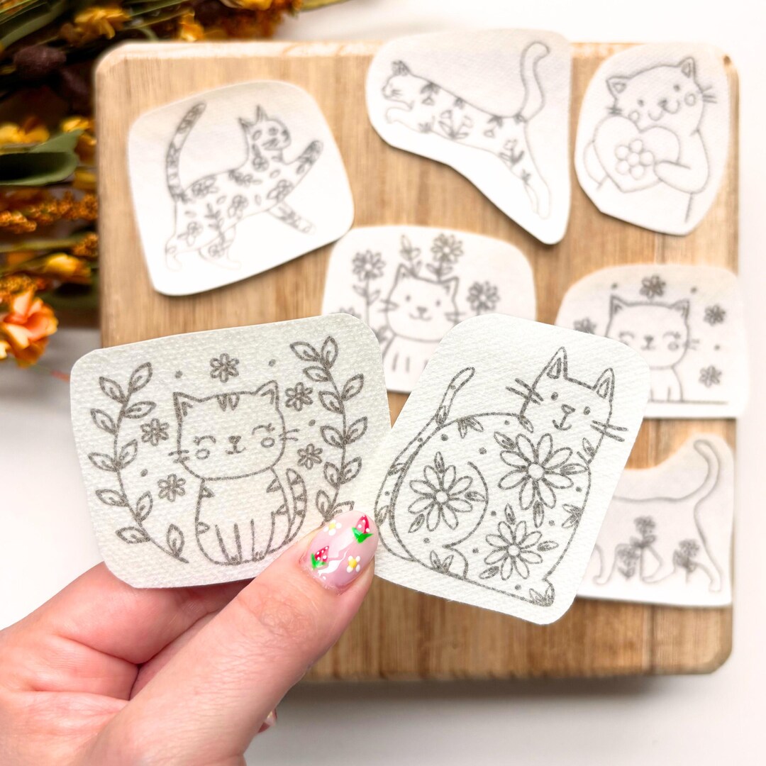 Cat Stick and Stitch Embroidery Designs, Washaway Embroidery Stabilizer ...