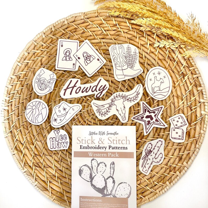 Western Stick and Stitch Embroidery Designs Cowboy Embroidery ...