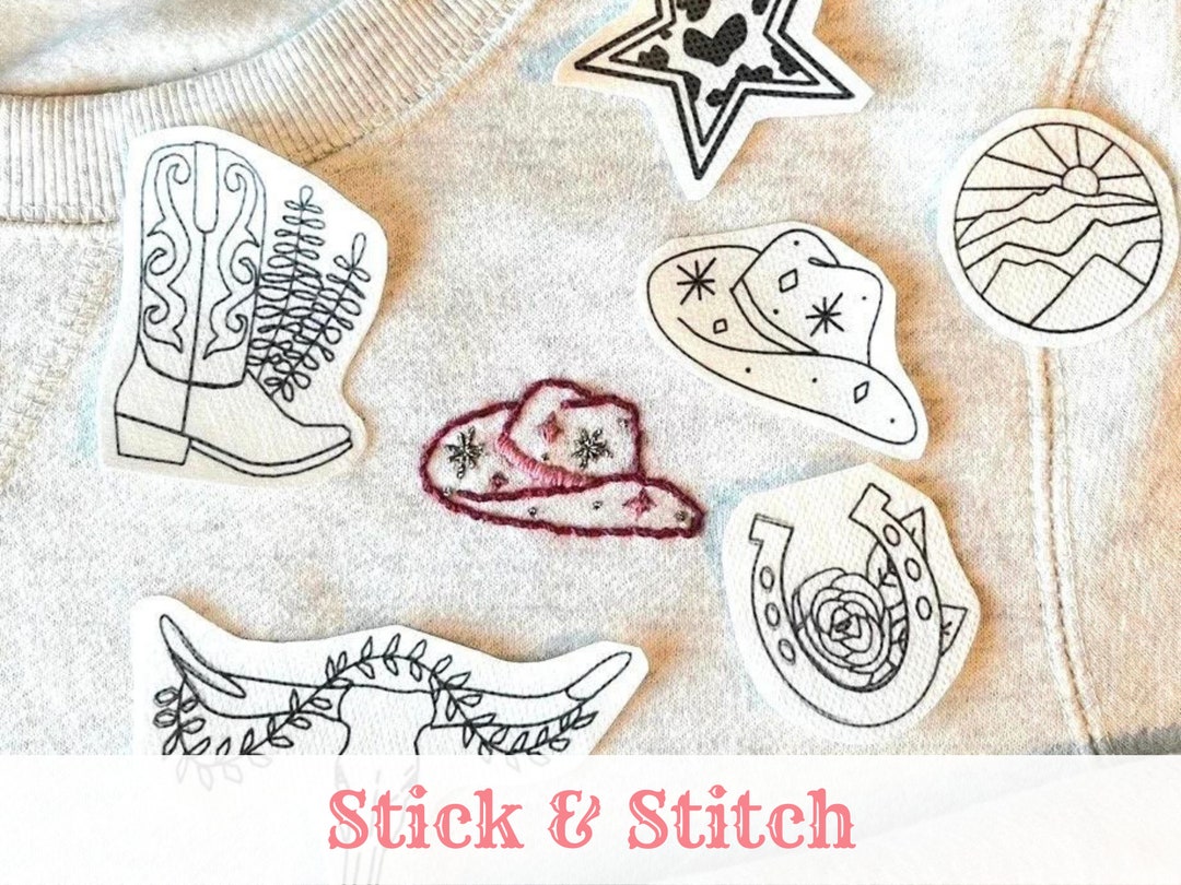 Western Stick and Stitch Embroidery Designs Cowboy Embroidery - Etsy