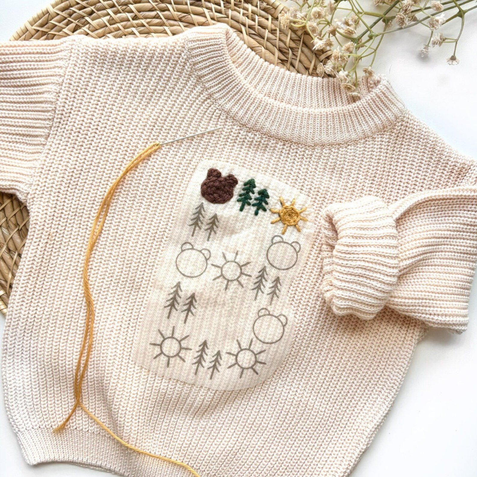 Initial Sweater Baby Boy Name Sweater, Toddler Sweater DIY Kit ...