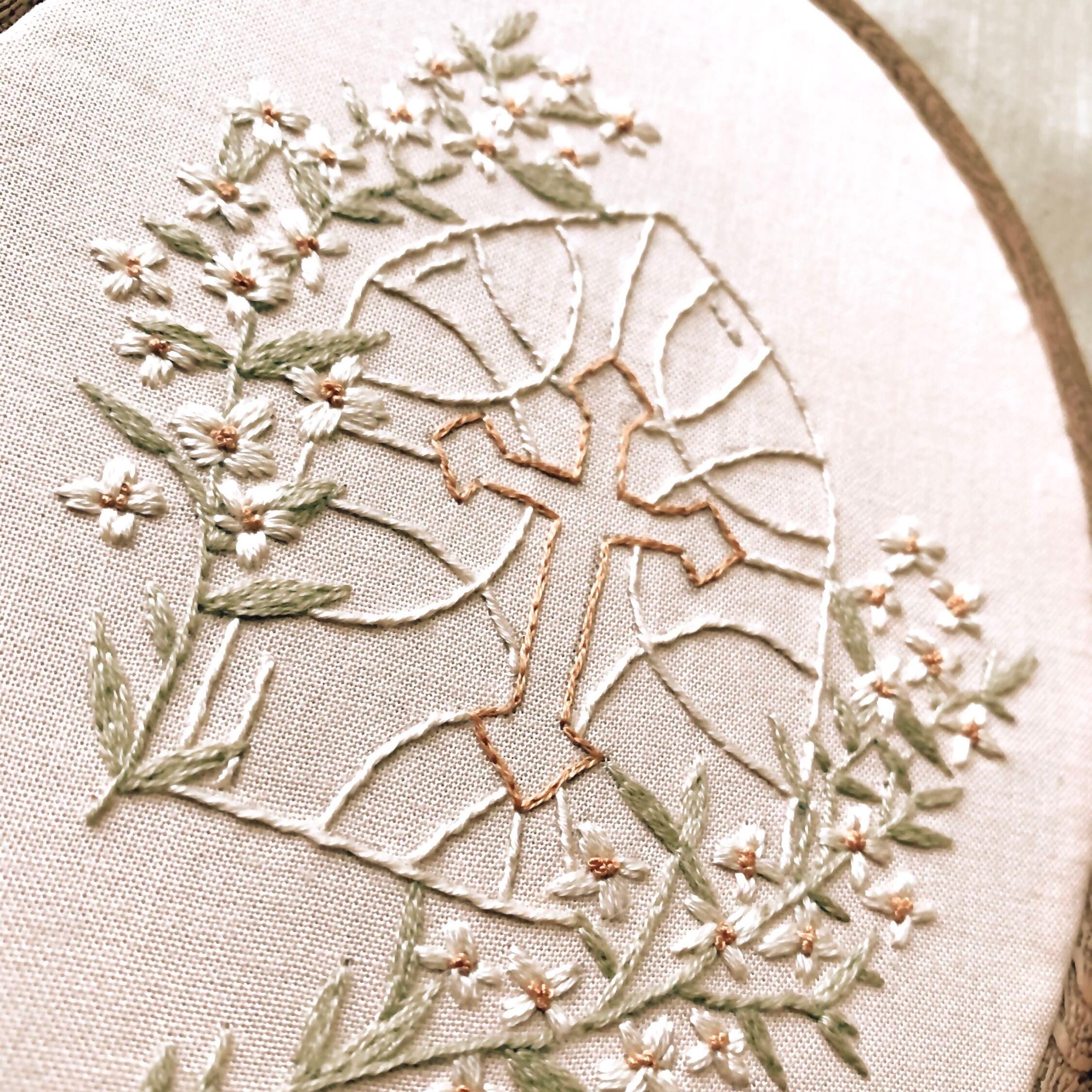 Christian Embroidery Design, Cross Embroidery Hoop, Church Hand ...