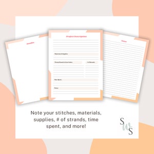 Embroidery Planner, Printable Embroidery Planner, Handembroidery ...