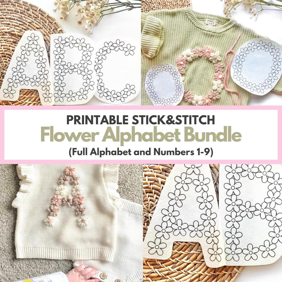 Alphabet Handembroidery Bundle Downloadable Embroidery Patterns DIY ...