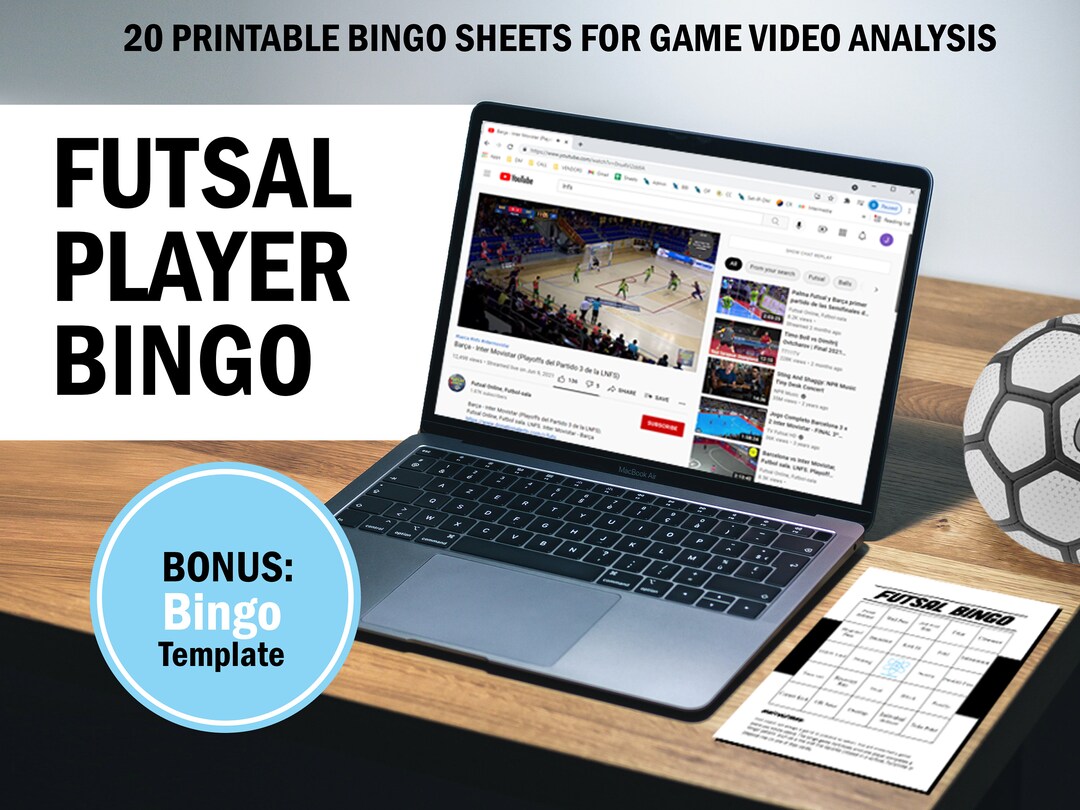 Futsal Game Bingo: 20 Printables for Futsal Strategy & Tactics - Etsy