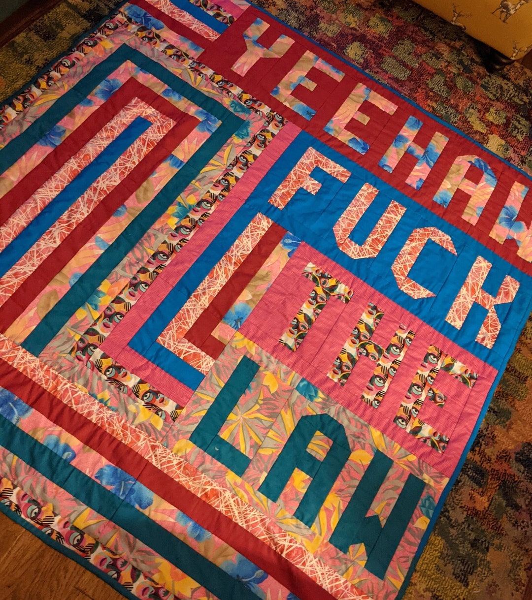 Yeehaw Fuck the Law Quilt Pattern - Etsy