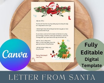 Editable Letter From Santa Claus North Pole Download Printable Template ...