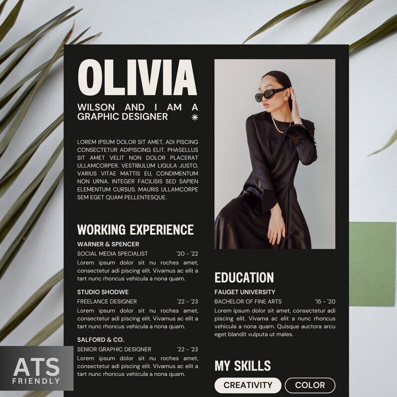 ATS Resume, ATS Friendly, Resume Template, Word, Pages, Google Docs ...