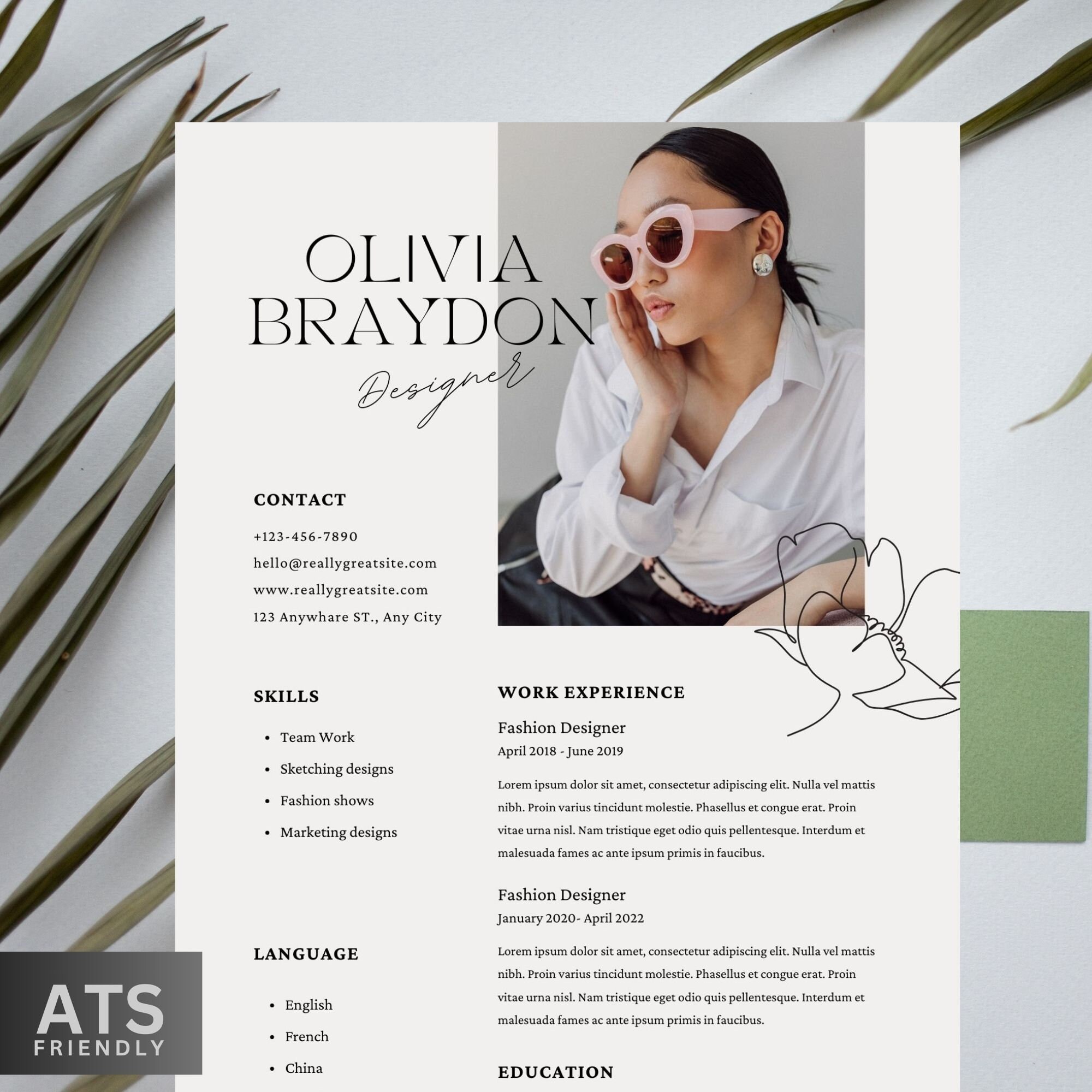 ATS Friendly Resume Template Word, Pages, Google Docs, ATS Resume, ATS ...