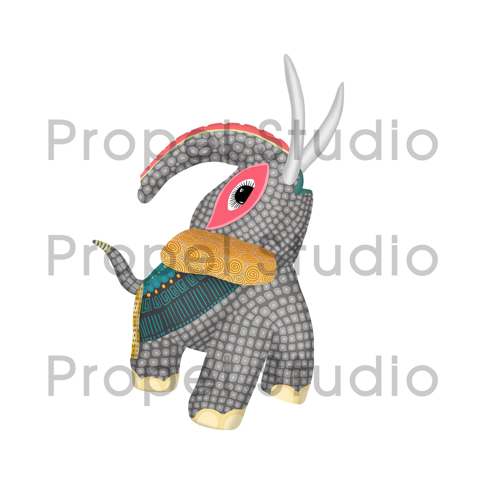 Alebrije Drawing, Elefante, Elephant, Oaxacan Art, Mexican Art, Mexican ...