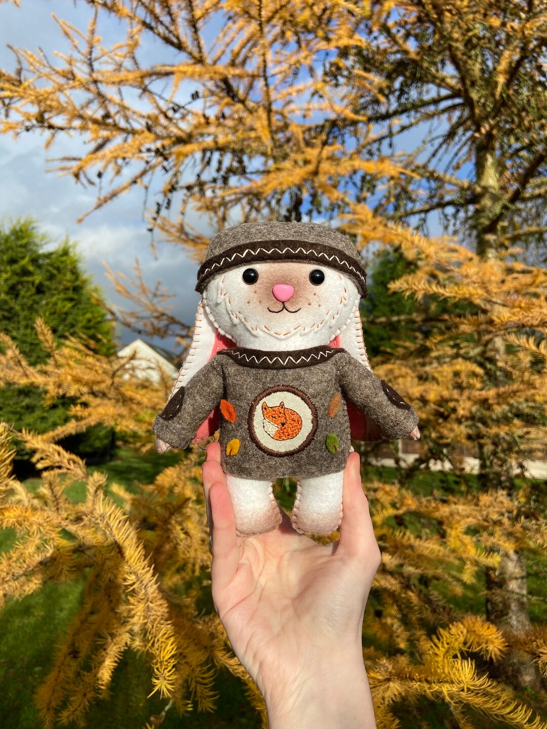 Cedar Handmade Rabbit Creature Felt Art Doll Plush Cosy - Etsy