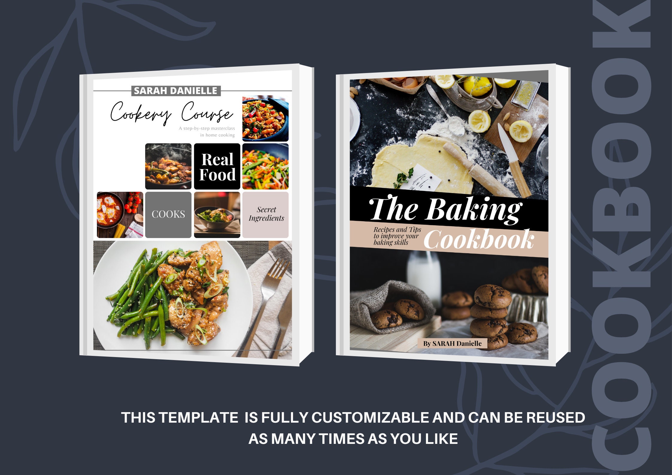 Cookbook Template for Canva, Editable Recipe Book, Family Cookbook ...