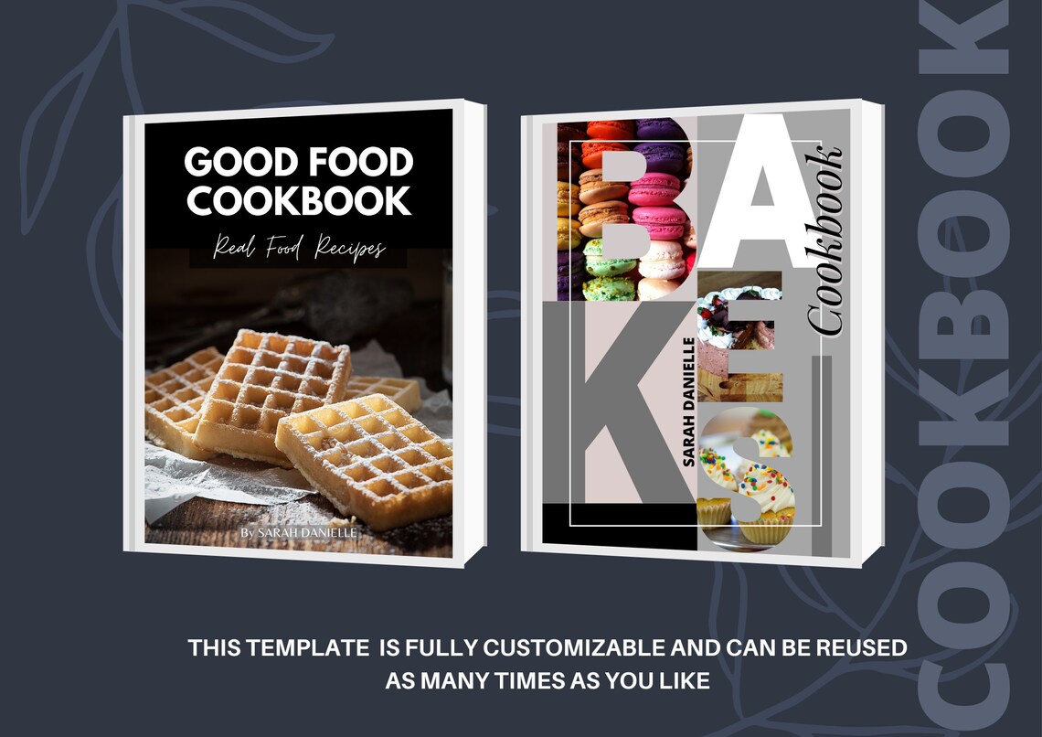 Cookbook Template for Canva, Editable Recipe Book, Family Cookbook ...