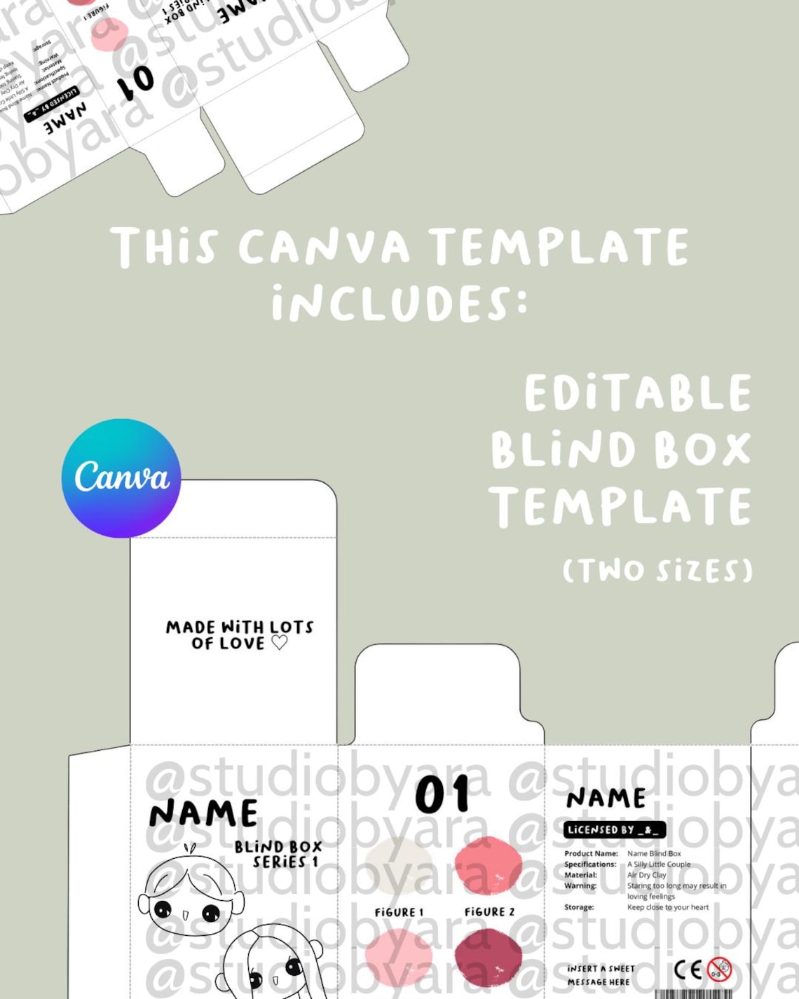 Printable DIY Blind Box Template | Personalized Gift - Etsy