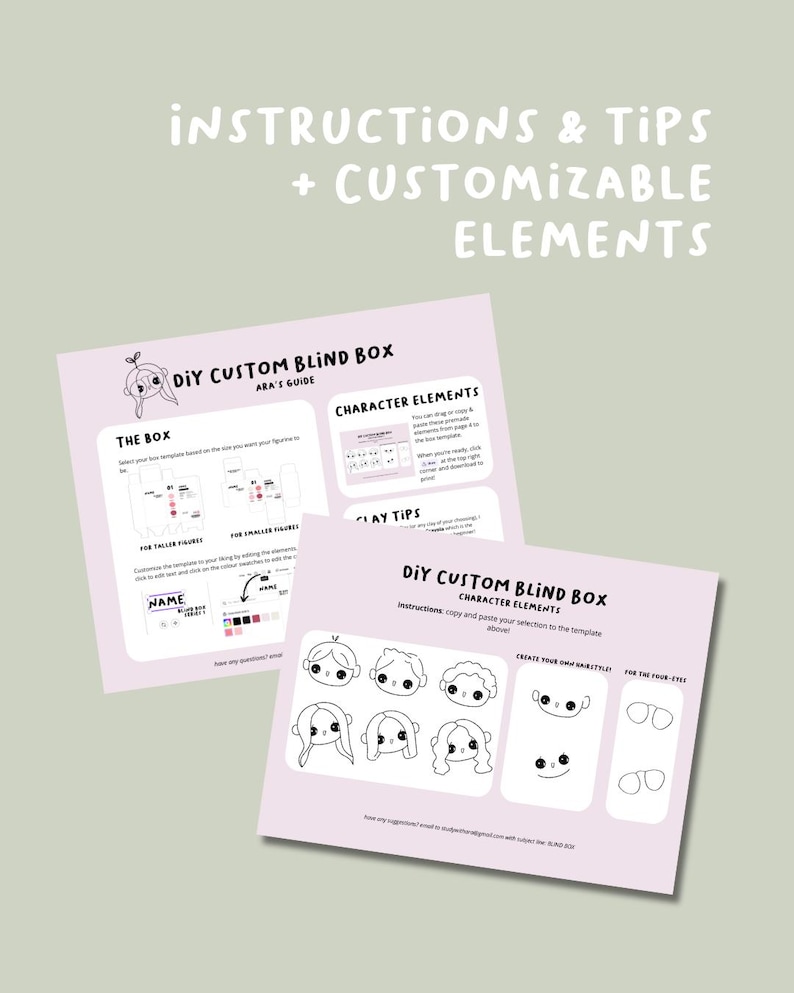 Printable DIY Blind Box Template | Personalized Gift - Etsy