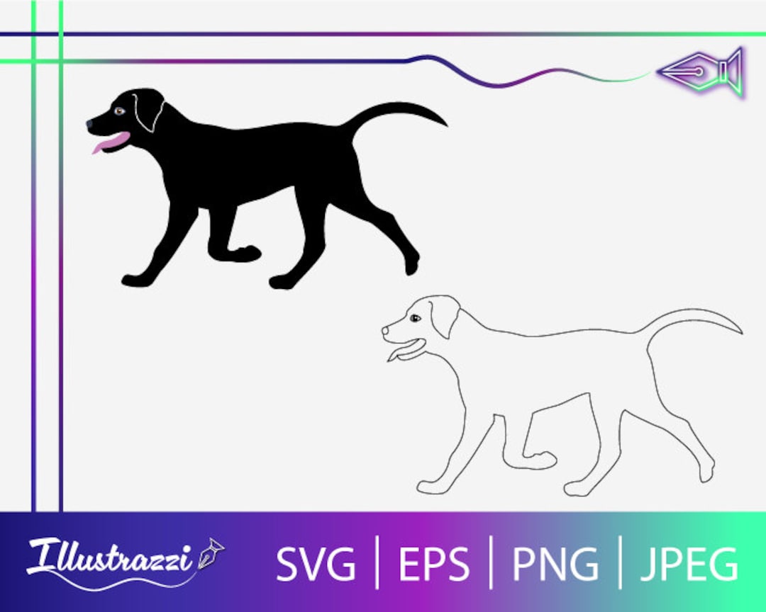 Black Dog Running SVG Bundle, Dog Running Silhouette Cut File, Dog ...