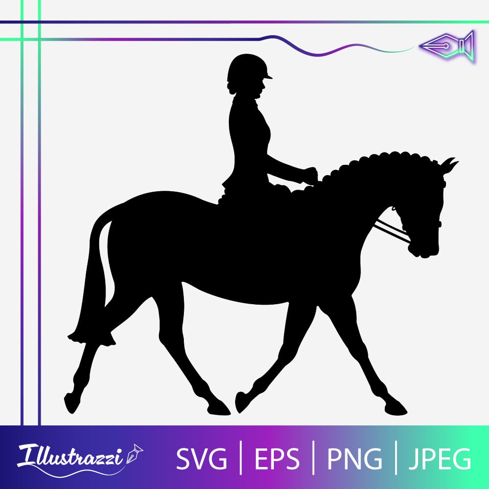 Short Show Hack Horse Silhouette SVG - Perfect for Your Equestrian ...