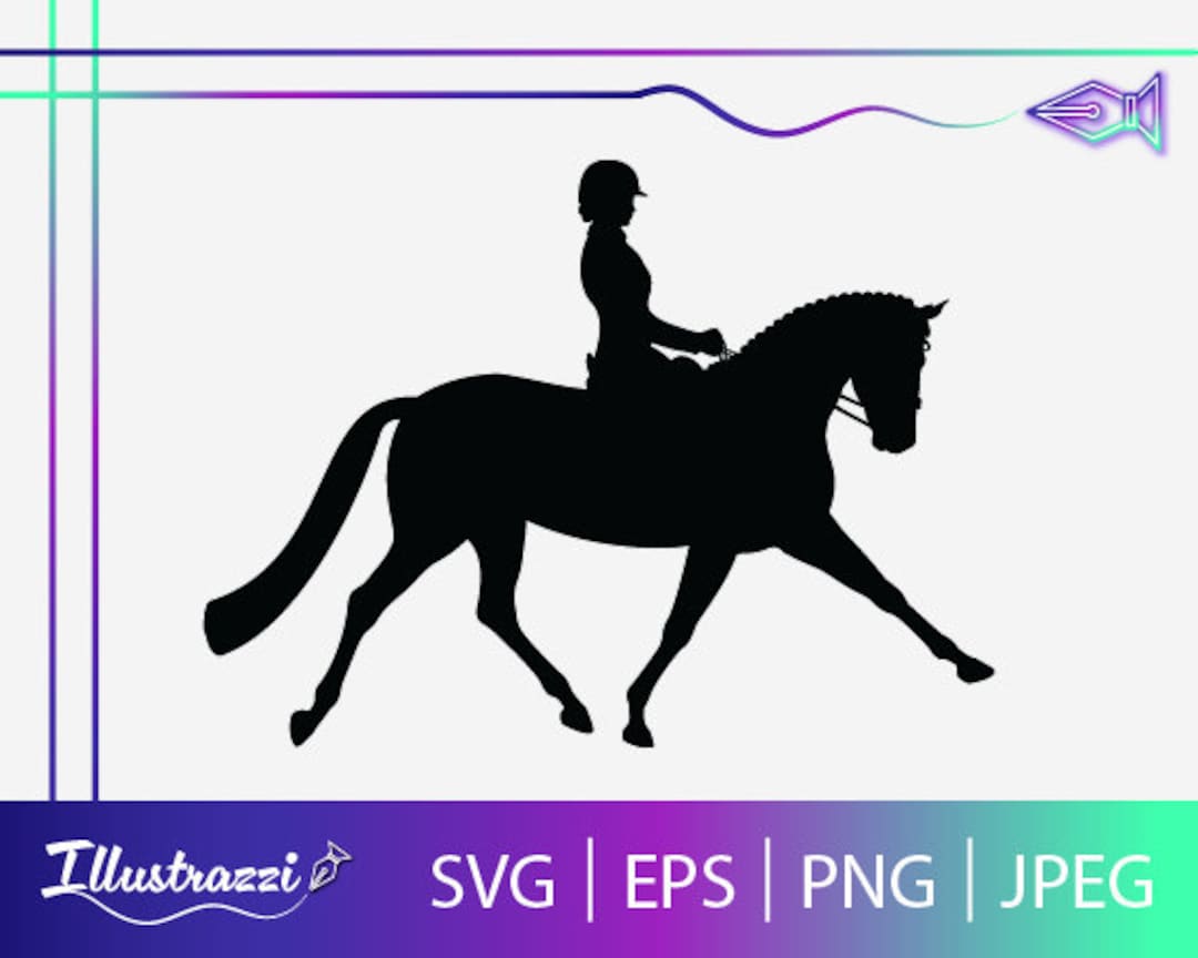 Dressage SVG | Dressage Horse Silhouette SVG | Horse Svg Png Eps Jpeg ...