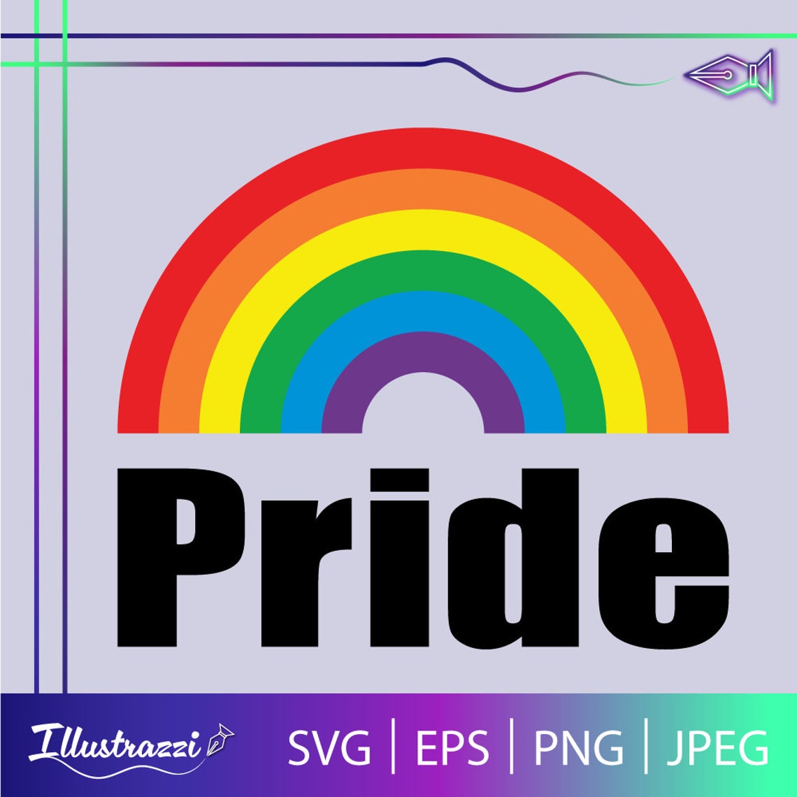 Rainbow Pride Month SVG Digital Download, Pride & LGBTQ Svg Print for T ...