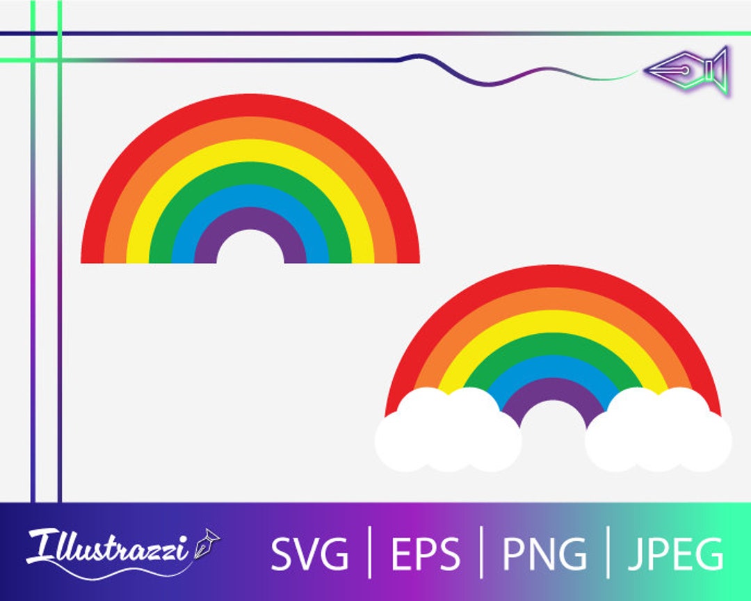 Rainbow SVG Bundle | Pride Rainbow Clip Art Digital Download | Rainbow ...