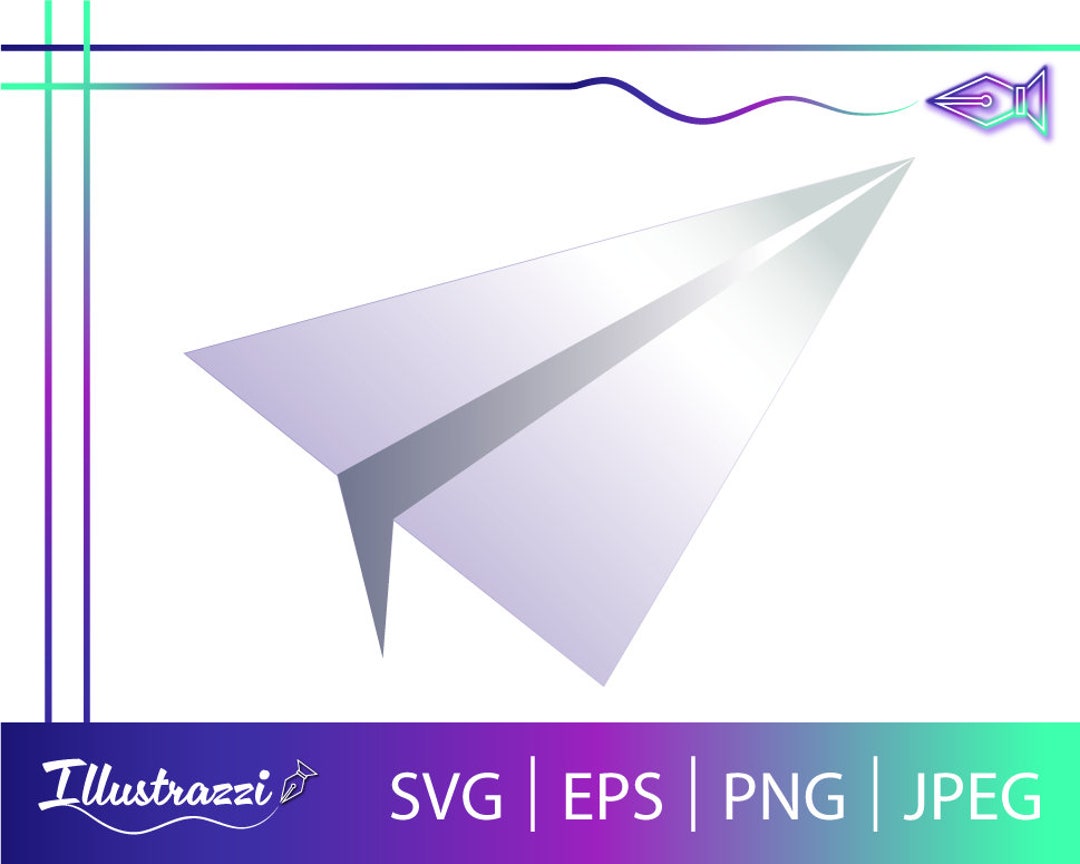Paper Airplane SVG | Flying Paper Airplane Travel Icon | Paper Airplane ...
