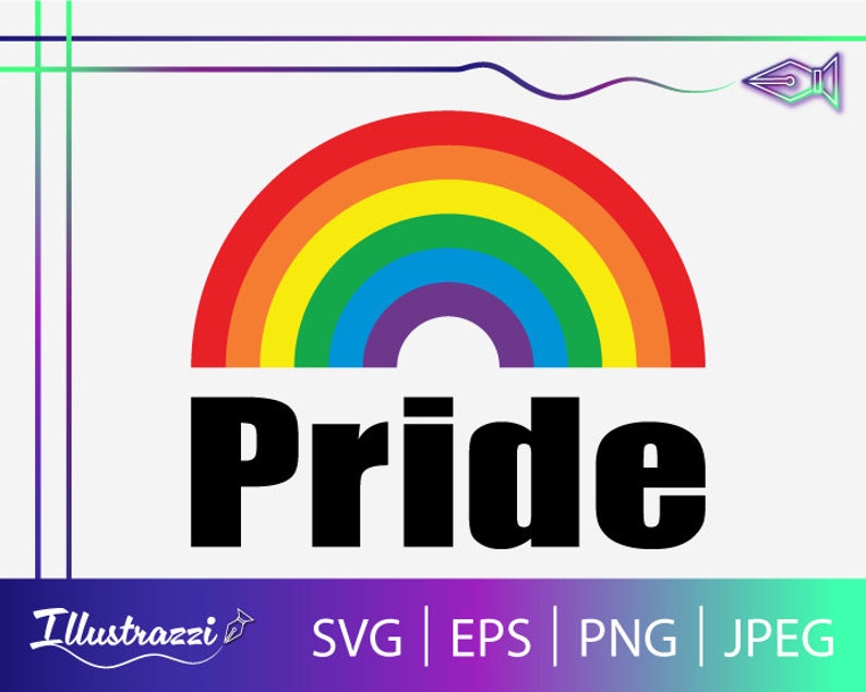 Rainbow Pride Month SVG Digital Download, Pride & LGBTQ Svg Print for T ...