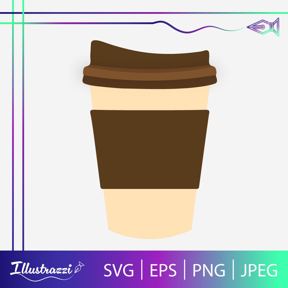 Brown Coffee To-go Cups SVG File Bundle Digital Download | Coffee Cups ...