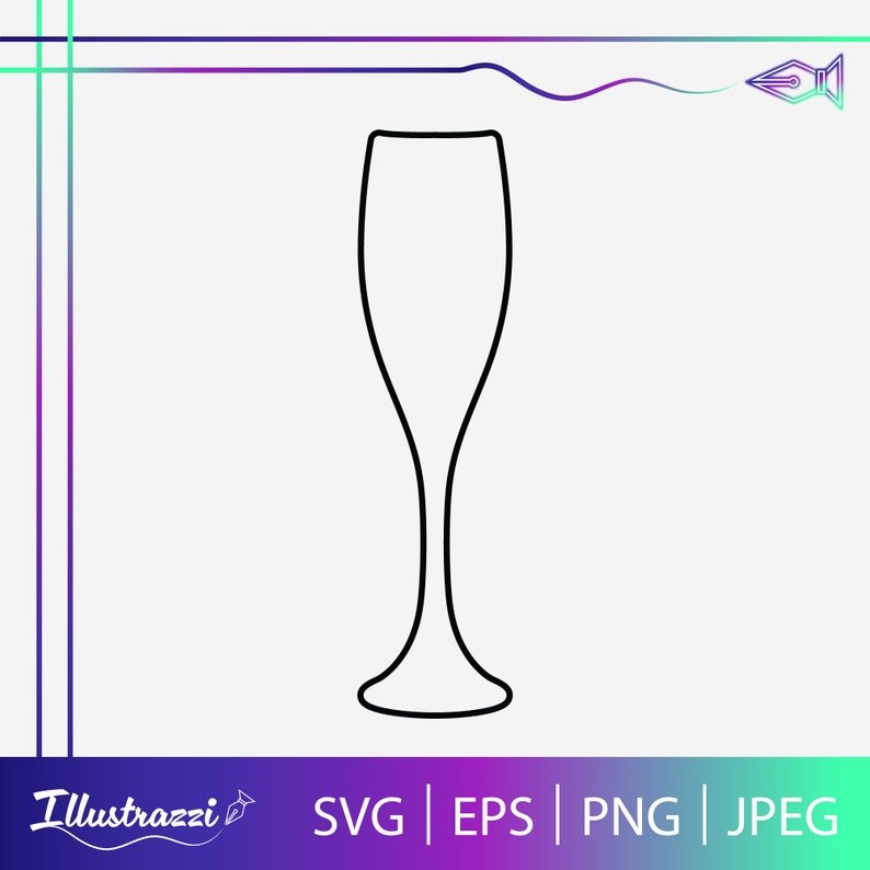 Champagne Flutes SVG | Champagne Flutes Svg Png Eps Jpeg | Wine Glass ...