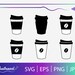 B&W Coffee To-go Cup SVG Bundle | Coffee Cup Clipart Bundle | Coffee ...
