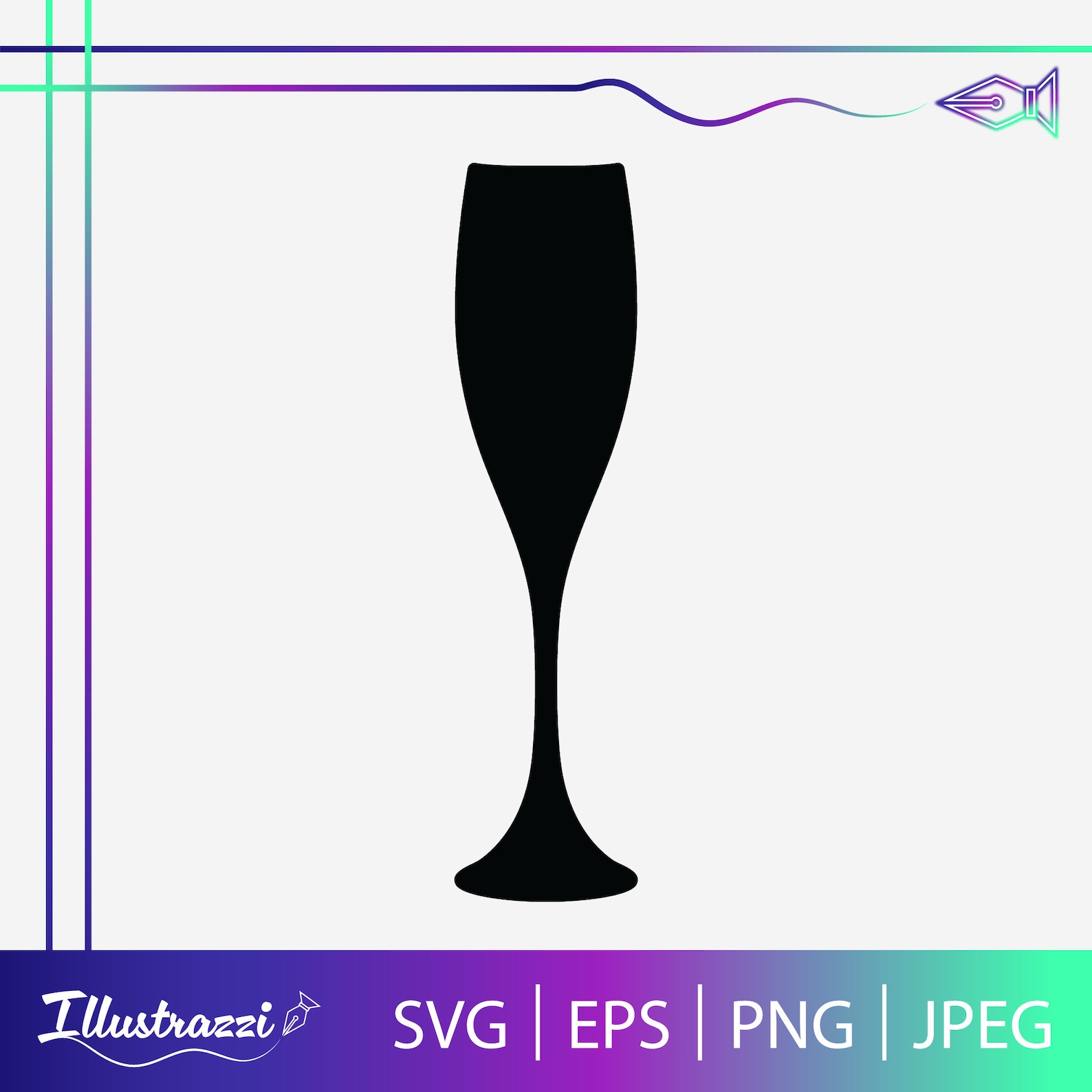 Champagne Flutes SVG | Champagne Flutes Svg Png Eps Jpeg | Wine Glass ...