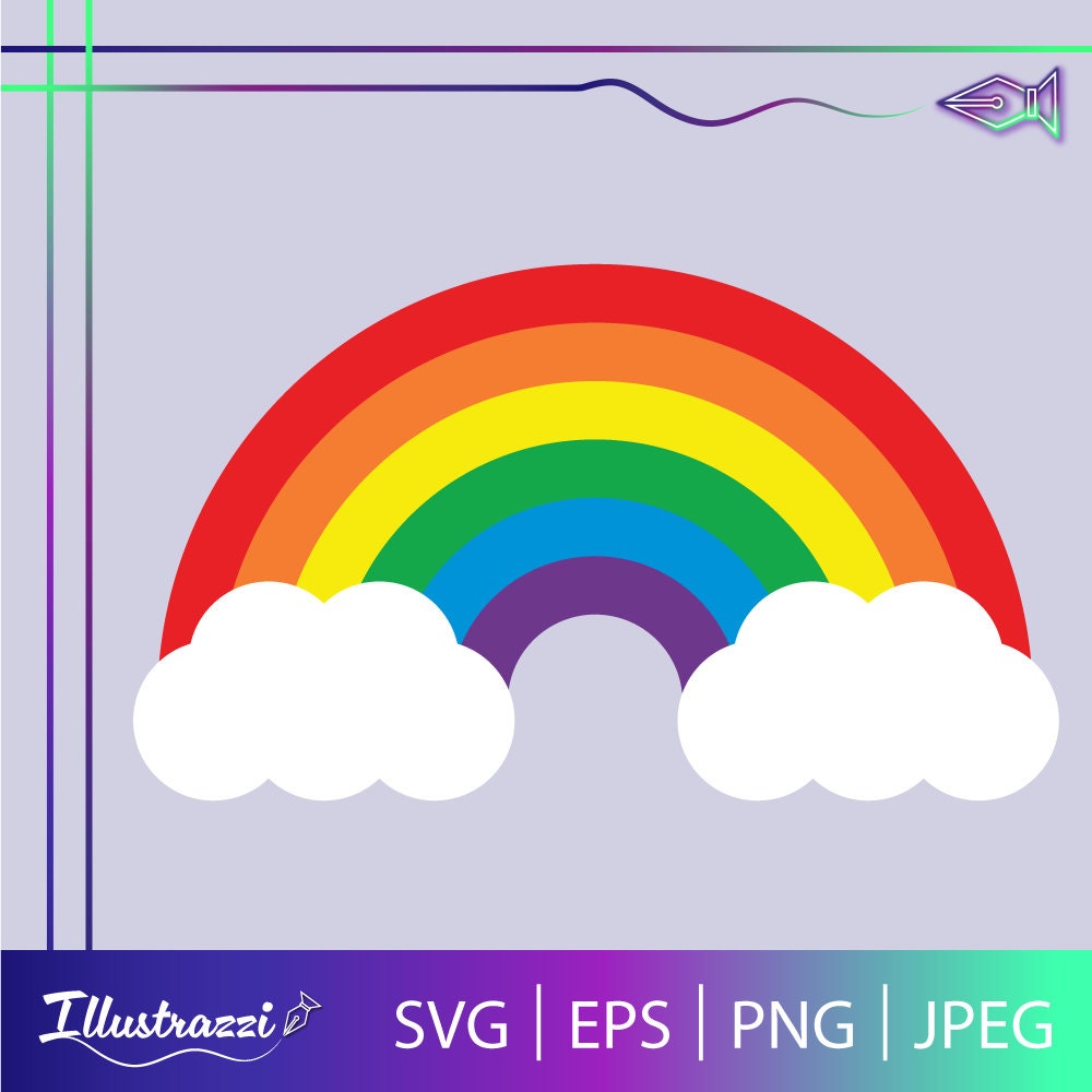 Rainbow SVG Bundle | Pride Rainbow Clip Art Digital Download | Rainbow ...