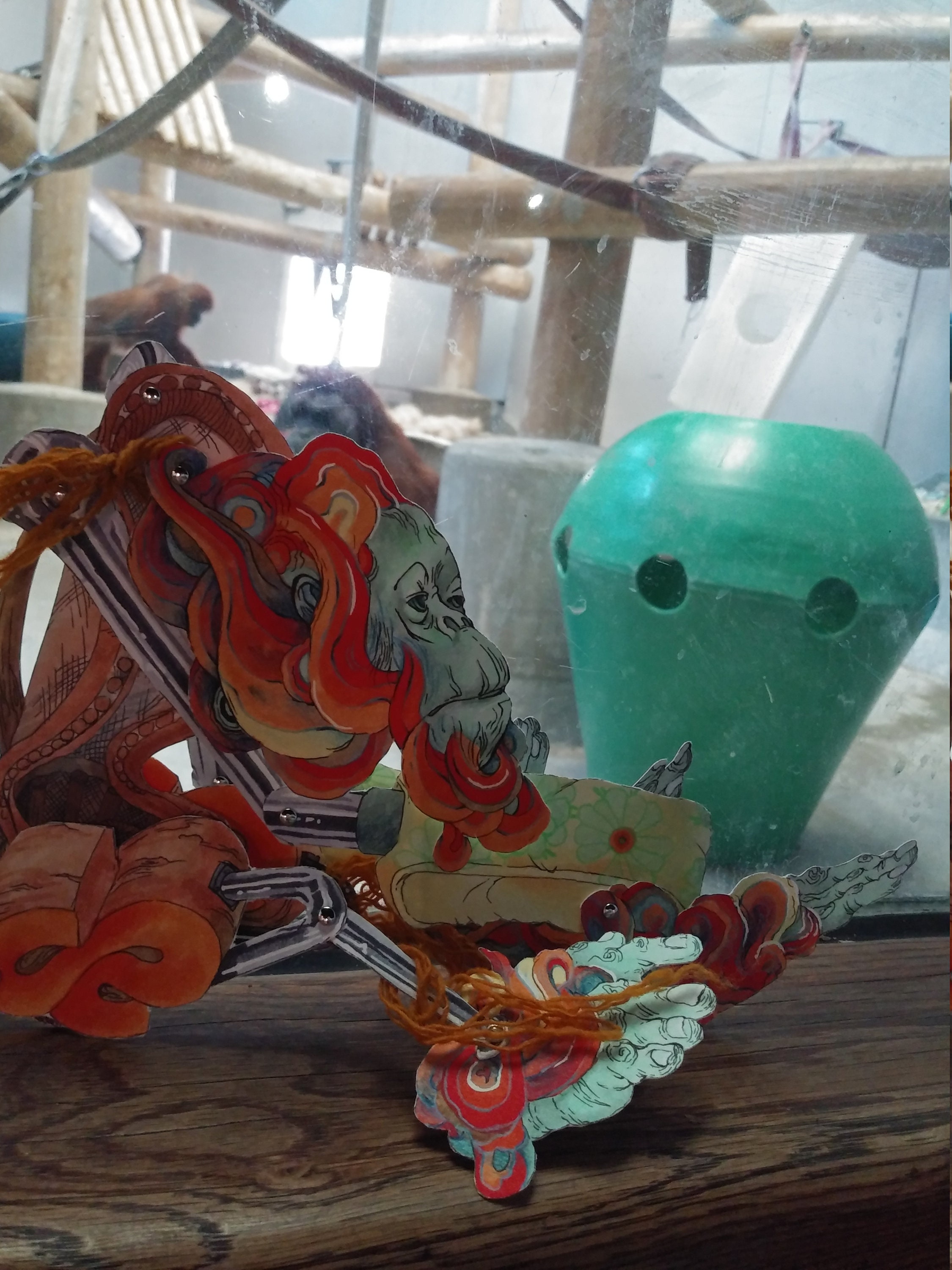 Orangutan Articulated Paper Doll and Background - Etsy