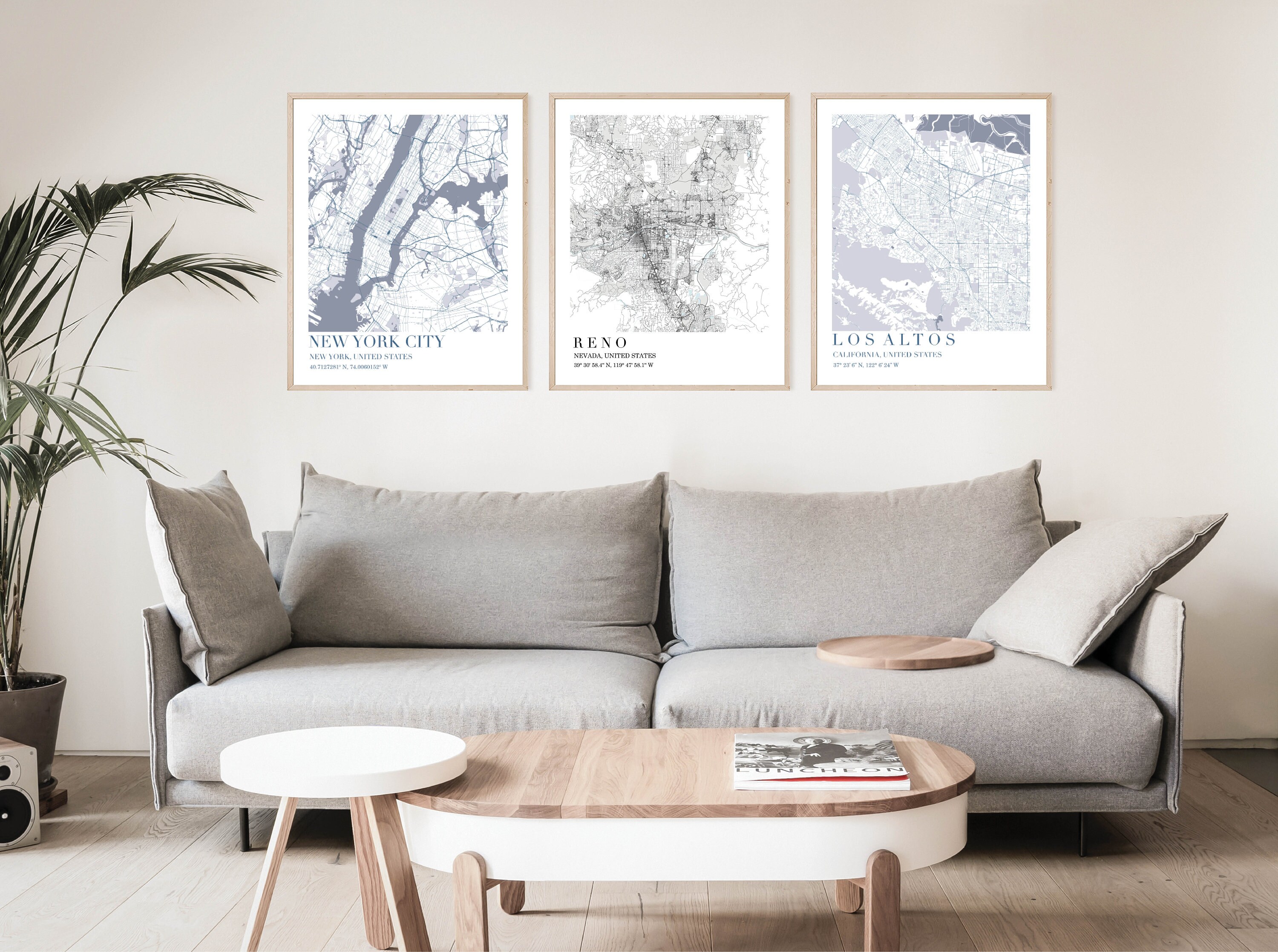 Reno Nevada Map Poster, Reno Nevada Map, Reno Map Usa, Reno Casino ...