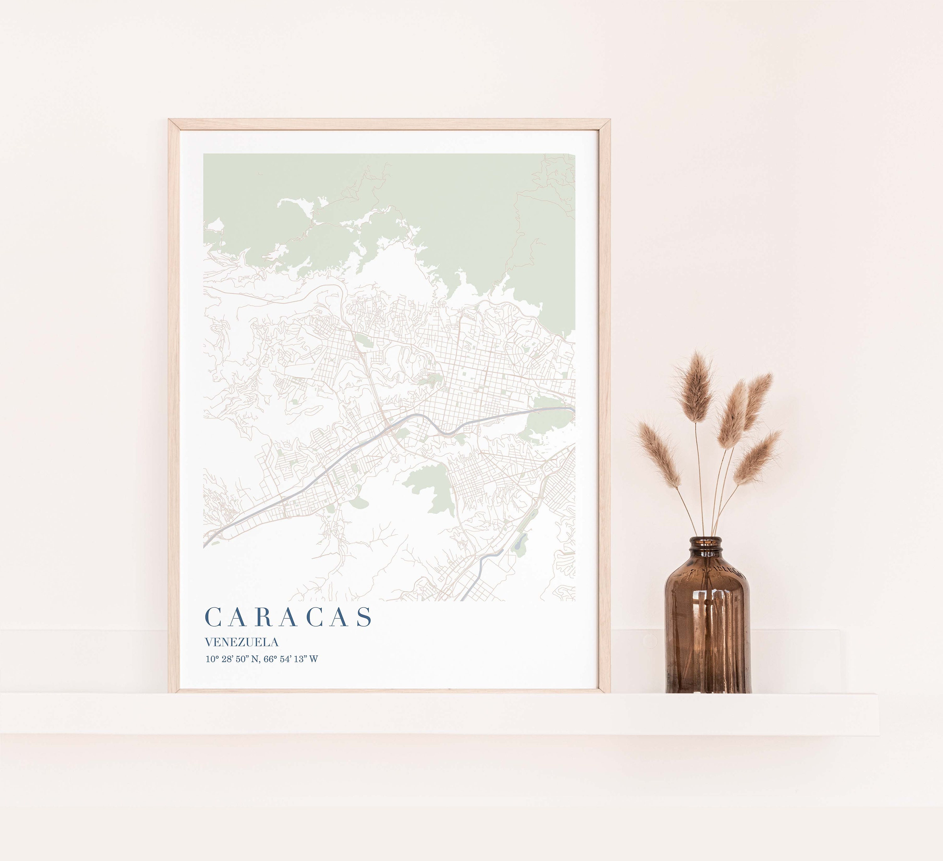 Mapa de Caracas / Mapa de Caracas Venezuela / Arte de Caracas / Cartel ...