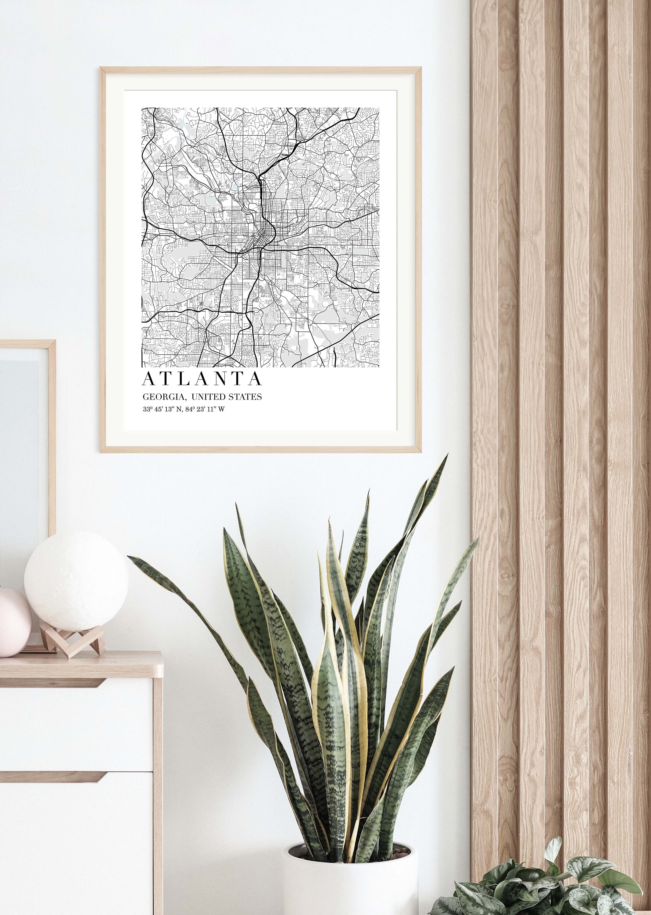 Atlanta Map Print | Atlanta Map Art | Atlanta City Map | Atlanta Map ...