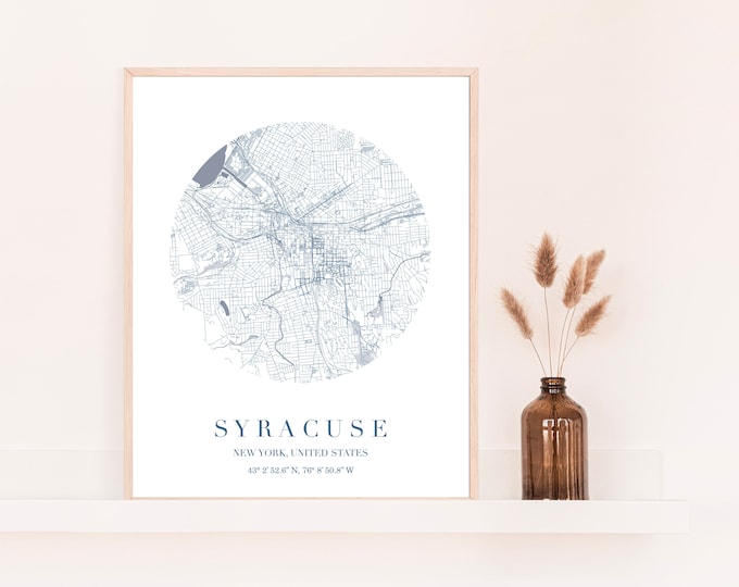 Old Syracuse NY Map 1918 Vintage Upstate New York City Atlas Poster - Etsy
