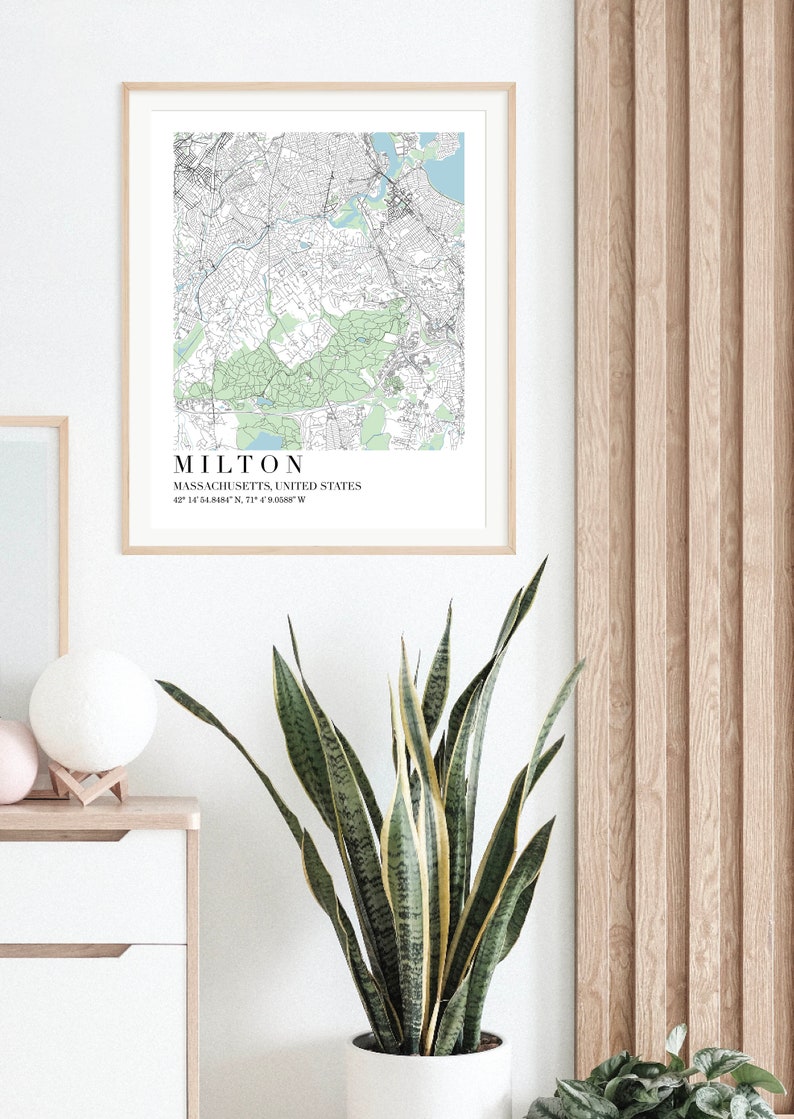 Milton MA Map Digital Download, Map of Milton Map, Map of Milton ...