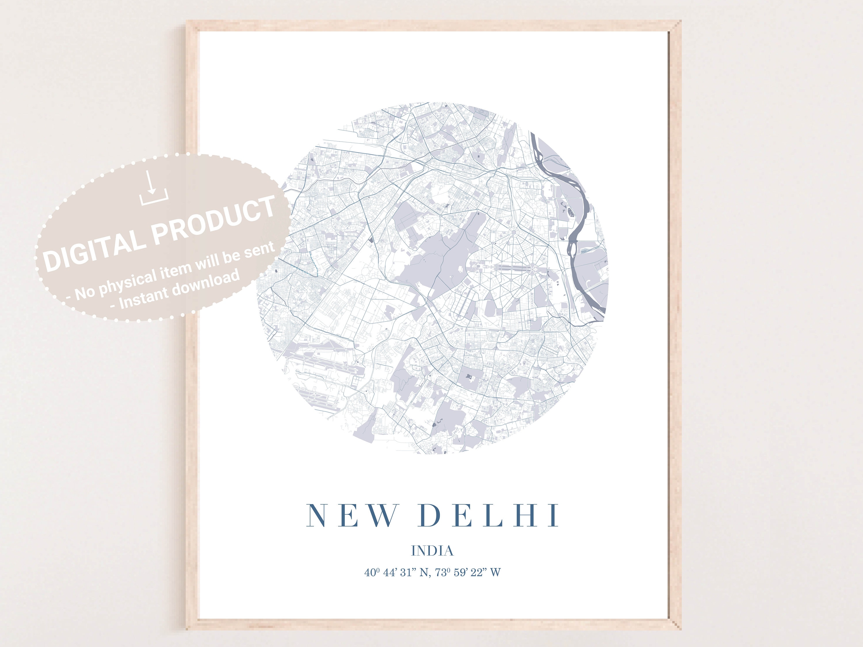 New Delhi Map Print, New Delhi Map Pdf, New Delhi Download, New Delhi ...