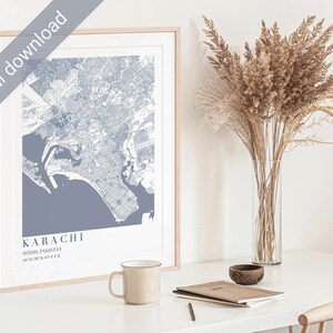 Karachi Map Pdf | Pakistan Poster | Print Karachi | Karachi Wall Art ...
