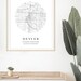 Denver Map, Denver Map Pdf, Denver Map Poster, Map of Colorado, Denver ...