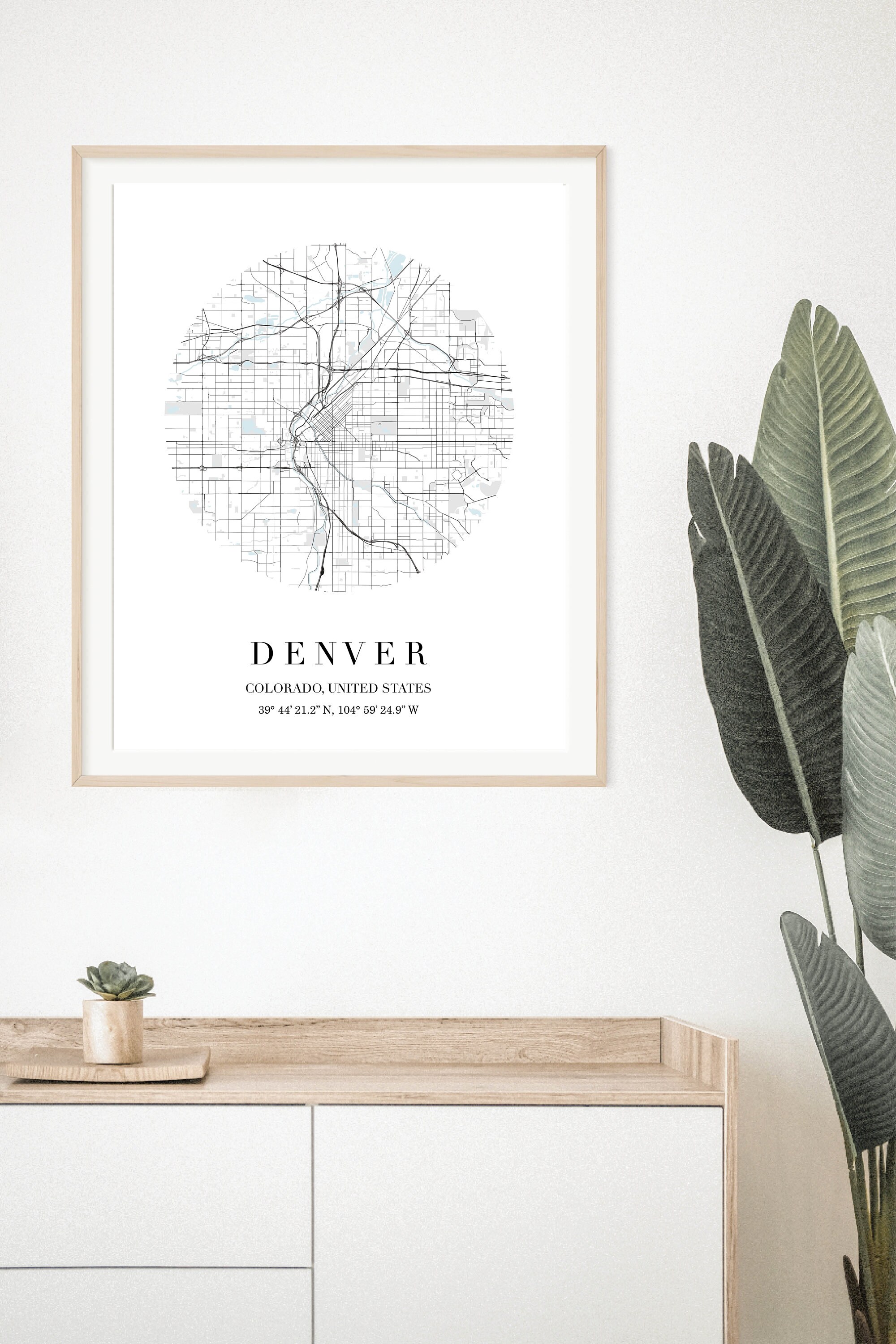 Denver Map, Denver Map Pdf, Denver Map Poster, Map of Colorado, Denver ...