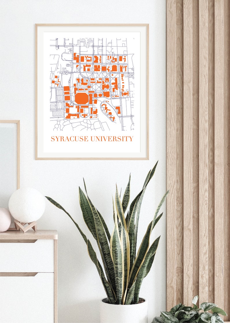 Syracuse University Campus Map, Syracuse University Merch, Syracuse ...