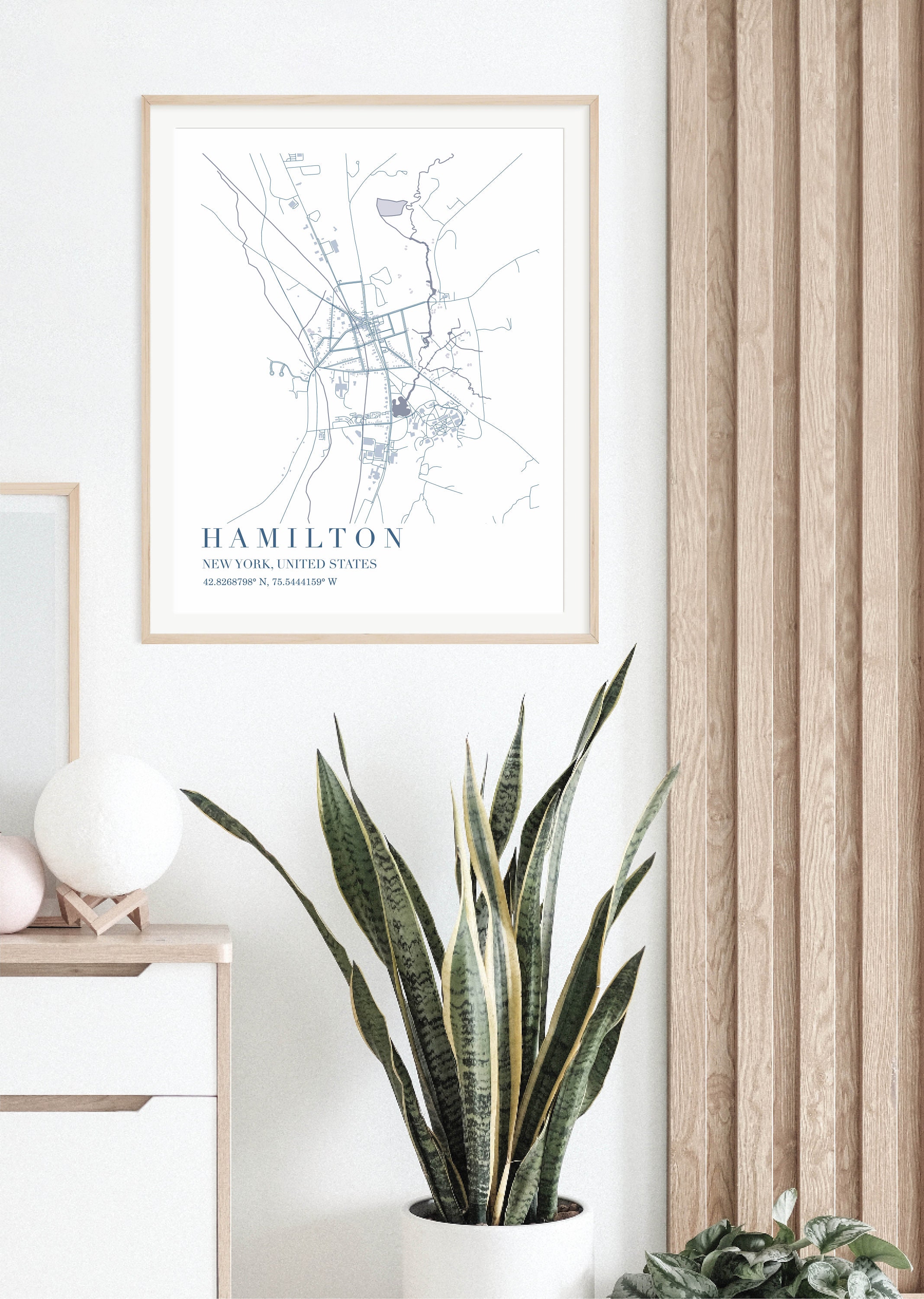 Hamilton New York Map Digital Printable, Map of Hamilton New York ...
